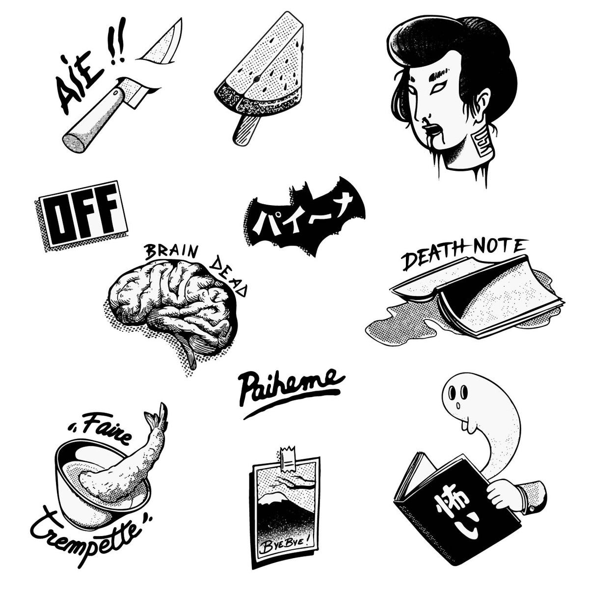 Planche de Tatouages Textile Black Tattoos – Textile Tattoo Shop